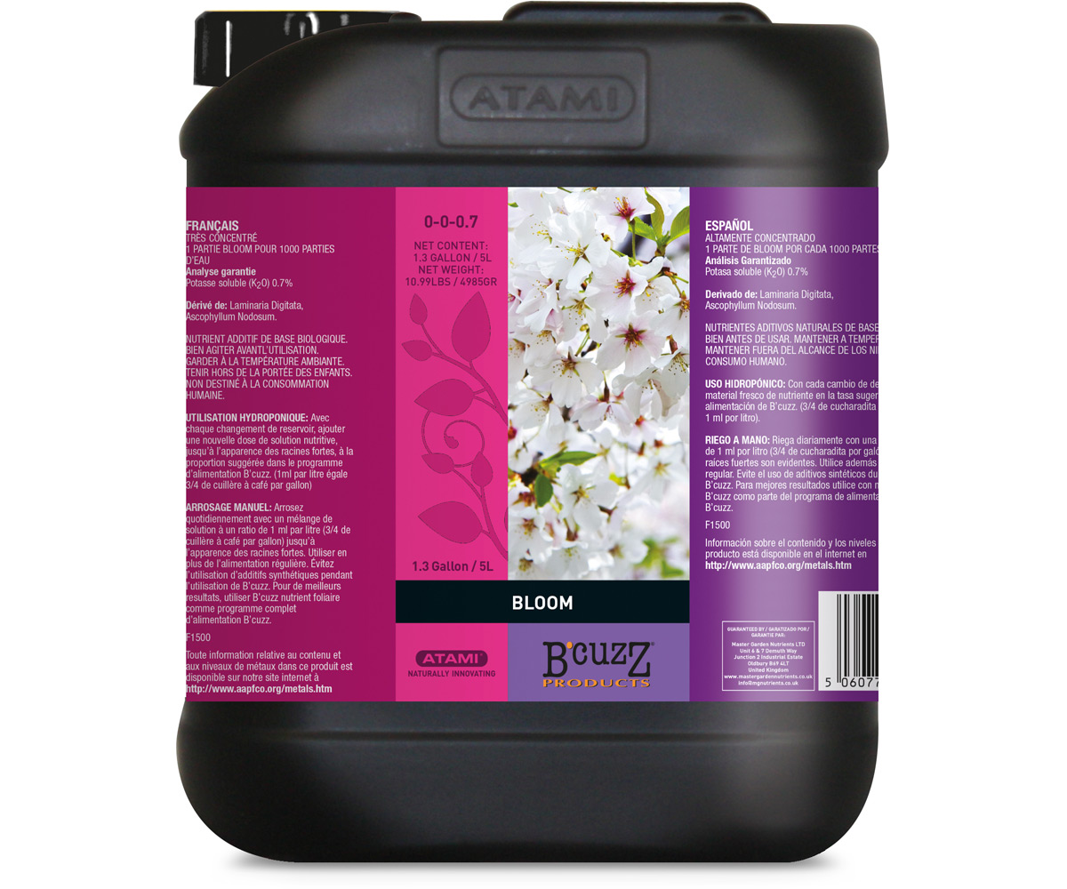 B’cuzz Bloom Stimulator, 5L (1.3 Gal.) – Simply Hydroponics