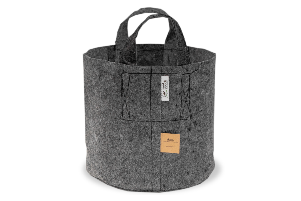 Root Pouch #10 Round Fabric Pot Grey With Handles (QTY 10) 16″ Diameter ...